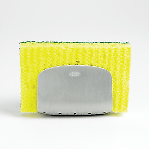 OXO Rust-Proof Aluminum Suction Sponge Holder,Silver,3-inch