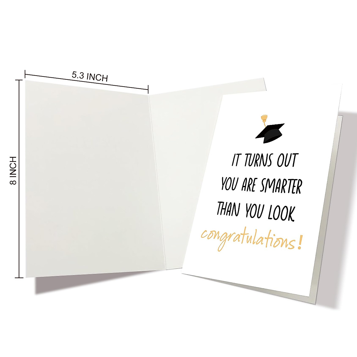 Nchigedy Funny Graduation Card for College High School, Humorous Grad Card for Him Her, Congratulations Graduation Card for Son Daughter, You Are Smarter Than You Look