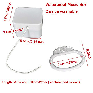 Brahms Lullaby Pull String Music Box, Washable Crib Bed Bell Windup Musical Box Toy Gift for Baby Kids Children