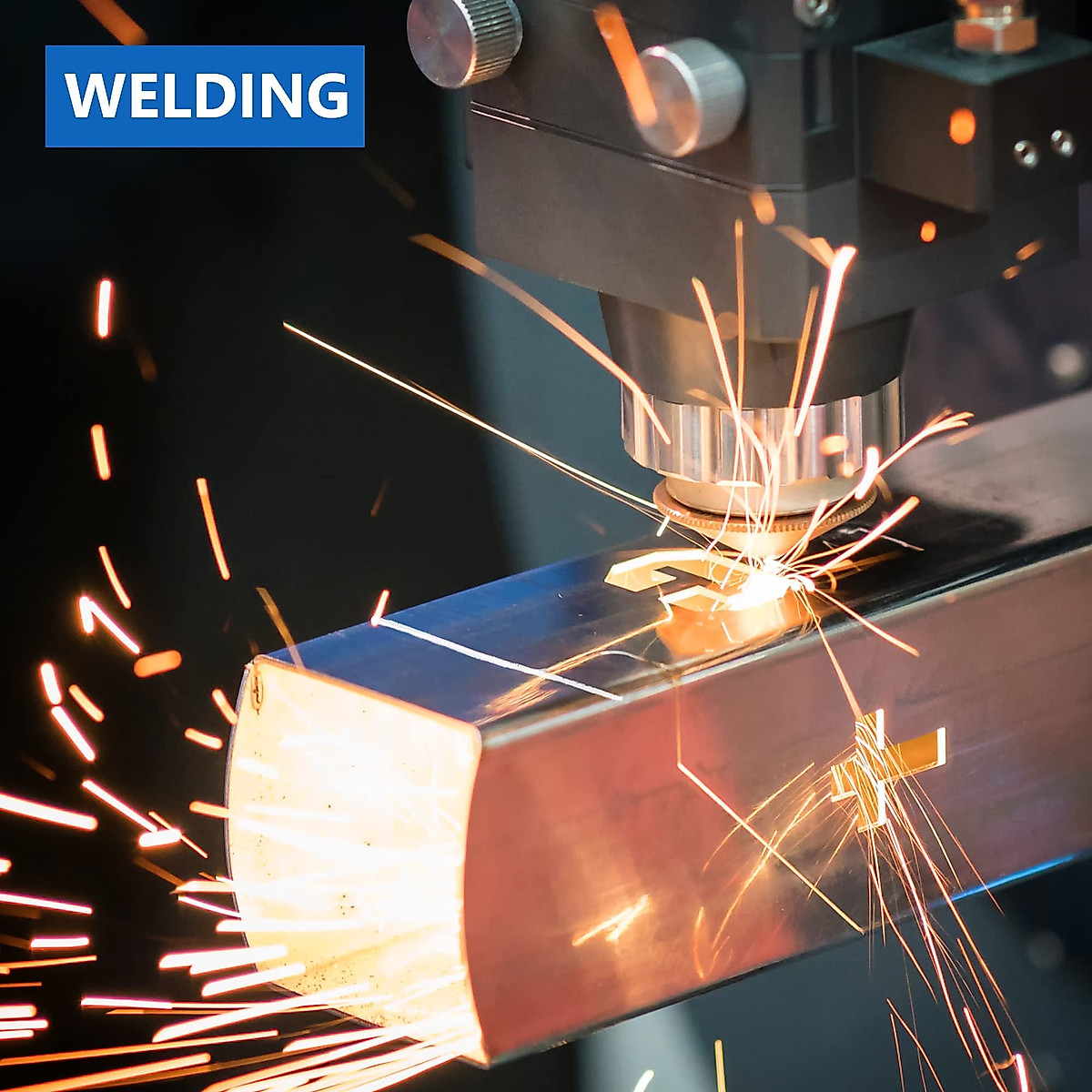 Hiboom Welders Pencil with 12 Pcs Silver Round Refills, Mechanical Pencils Metal Marker with Built-in Sharpener for Pipe Fitter Welder Steel Construction Fabrication Woodworking