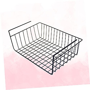 Alipis Fridge Shelves Shelf for Desk Kitchen Cabinet Shelf Hanging Storage Bin Basket Under Shelf Wire Rack Under Shelf Organizer Lower Hanger Lower Hanging Basket Storage Basket Food