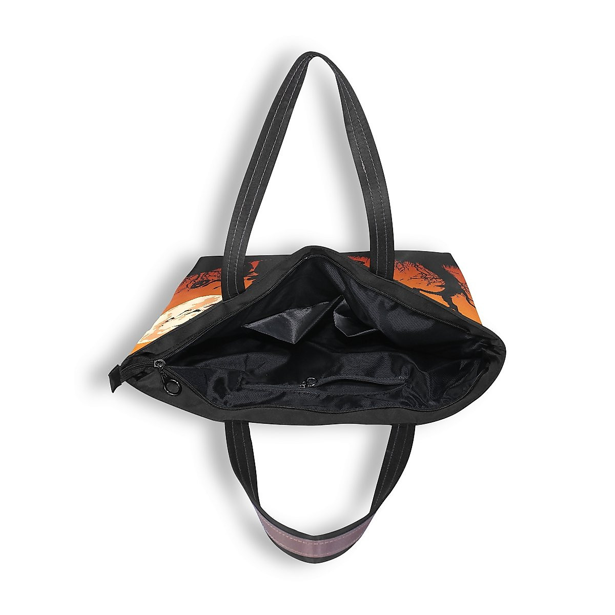 Halloween Tote Bag Halloween Tote Purse with Zipper,Halloween Tote Bag with Pocket