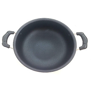 Nonstick Kadhai Indian Kadai Frying Pan Deep Fry Kadhai Deep Fry Pan with Stainless Steel Lid Stir Fry Pan Nonstick All Purpose Pan Cookware Cooking Pan Multi Purpose Pots and Pans (2 Ltr)