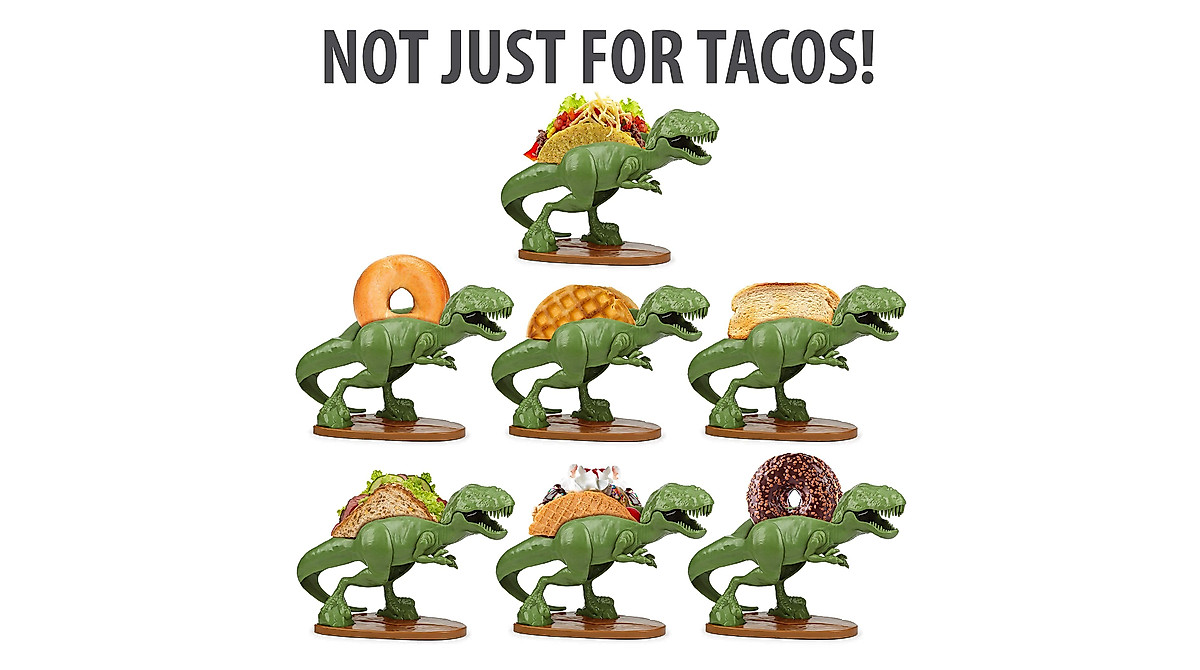 Dinosaur Taco Holder & Nacho Dish Set - Fun for All Ages