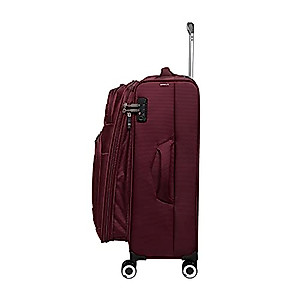 it luggage Intrepid 27" Softside Checked 8 Wheel Expandable Spinner with TSA Lock, Dark Red