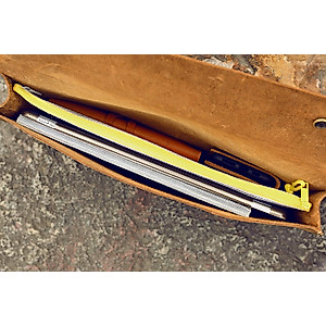 Personalized vintage leather document holder case folder,A4 / letter size leather paper file case organizer portfolio - DH05S