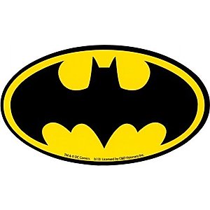 Square Deal Recordings & Supplies Batman - Black Bat Logo on Yellow Oval - Sticker/Decal