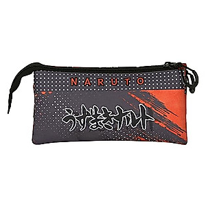 Naruto Hachimaki-Fan Triple Pencil Case 2.0, Orange, 23 x 11 cm, Orange, One Size, 2.0 FAN Triple Pencil Case Hachimaki