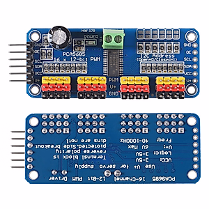 5Pcs PCA9685 16 Channel 12-bit PWM Servo Motor Driver Board I2C interface Controller PCA9685 module Raspberry Pi Shield Module Servo Shield