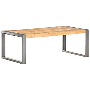 QJBSAVVA Coffee Table 43.3"x23.6"x15.7" Rough Mango Wood,Entrance Table Tray Tables Center Table Low Table Suitable for Meeting Rooms, Reception Rooms, Offices