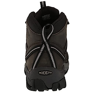 KEEN Men's Voyageur Mid Height Breathable Hiking Boots, Steel Grey/Scarlet Ibis, 10.5