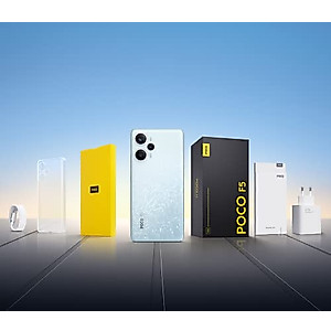 Xiaomi Poco F5 5G + 4G LTE 256GB + 12GB Global Version Unlocked 6.67" 120Hz 64Mp Triple Camera (Tmobile Mint Tello Metro USA Market) + (w/Fast Car 51W Charger Bundle) (Black (Global))