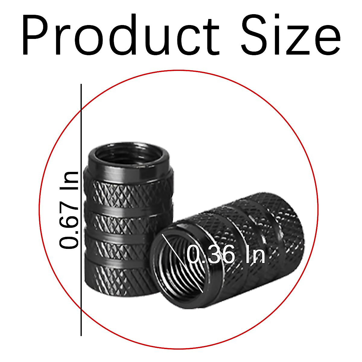 Osilly 12 Pcs Car Tire Valve Stem Cap Covers, Aluminum Alloy Air Caps Cover, Leak-Proof and Corrosion Resistant Auto Accessories, Universal Stem Cap for Trucks SUVs Motorcycles (Black)