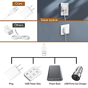 Plug-in Under Cabinet Lighting, 2pcs 12 Inch Dimmable Closet Light, Cold White 6000K Linkable USB LED Light Bar, Memory Function, Under Counter Lights for Kitchen, Desk, Workspace
