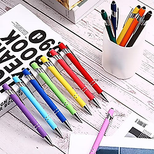 100 Pieces Stylus Pen 2 in 1 Ballpoint Pen with Stylus Tip Stylus Metal Pens Capacitive Stylus Ballpoint Pen for Touch-Screen Phone Tablet, Touchscreen Devices, Compatible with iPad iPhone Samsung