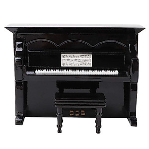 FTVOGUE Miniature Wooden Piano Model Musical Instrument Model Home Decor Ornaments Furniture Scene Accessories