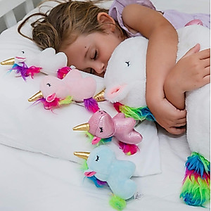PixieCrush Unicorn Stuffed Animals with Babies Inside - 5-Piece Set of Mommy and Baby Unicorn Plush for Imaginative Play - Soft Cuddly Companion for Kids - Stuffed Animals for Girls Ages 3 to 8 Years