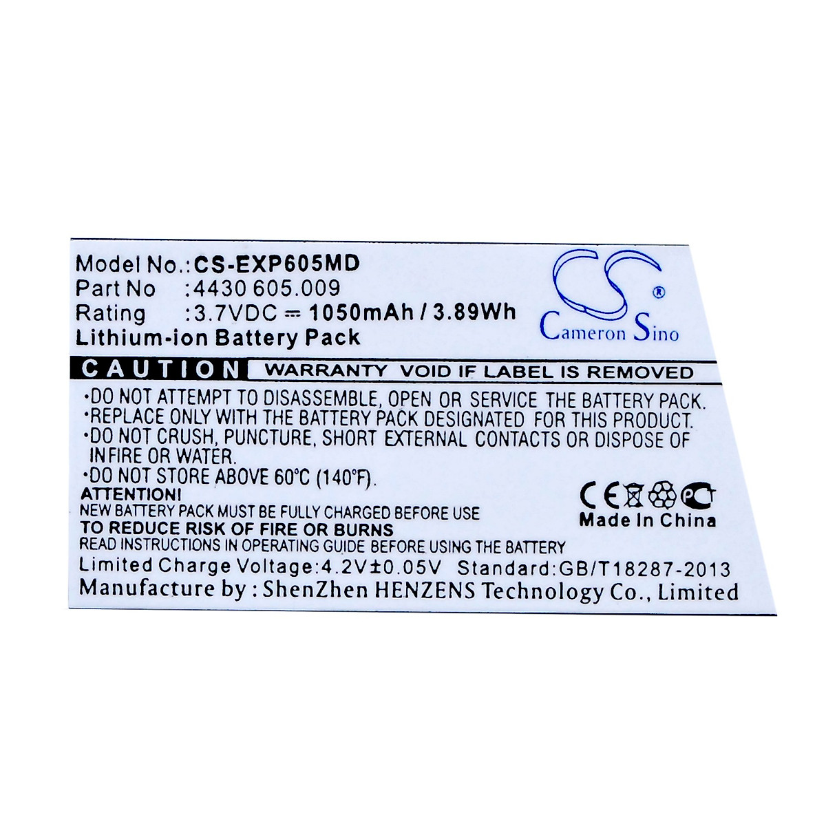 Rechargeable Battery 4430 605.009 Replacement for Eppendorf Easypet 3(1050mAh Li-ion)