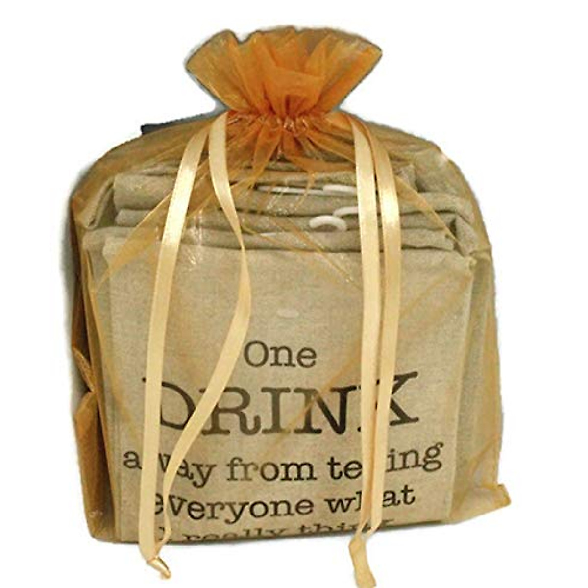 Twisted Anchor Trading Company Funny Kitchen Towels with Sayings - Dark Linen Kitchen Towels Gift Set - Comes in Gift Bag (3)