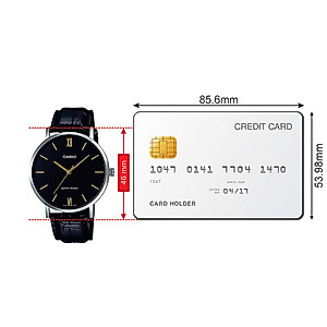 Casio MTP-VT01L-1B Men's Minimalistic Black Dial Black Leather Band Analog Watch