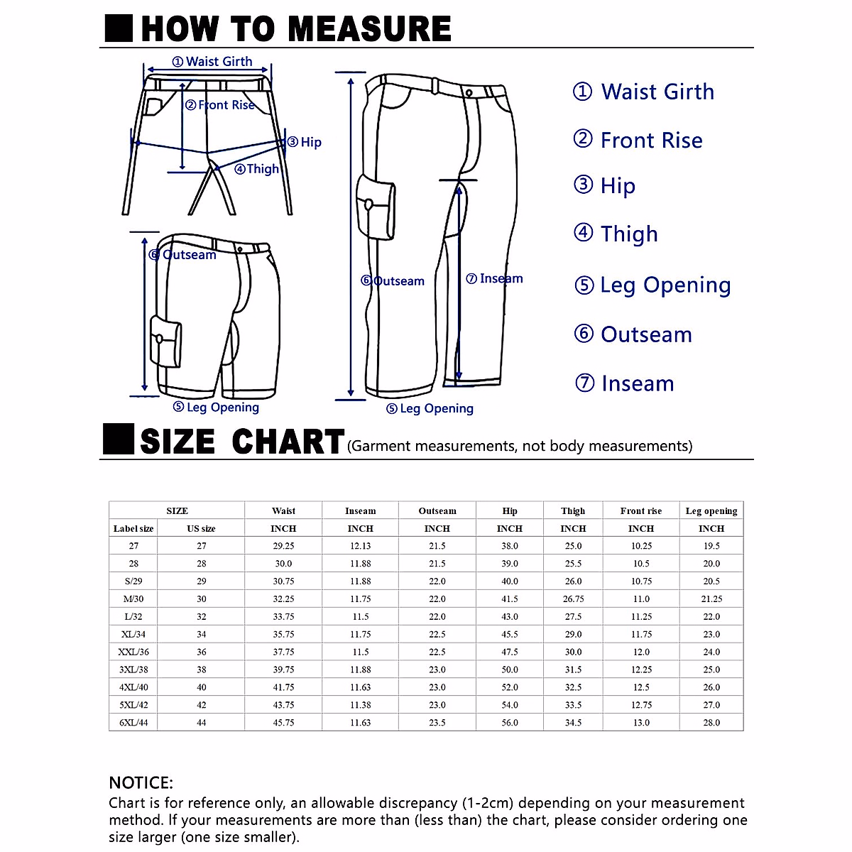 Match Men's Twill Comfort Cargo Short Without Belt #S3612 (Label Size 4XL/40 (US 38), Khaki)
