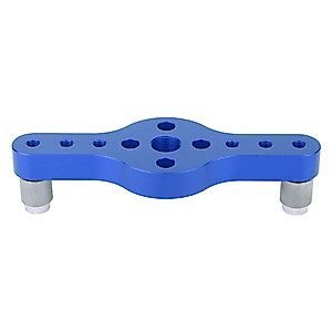 MISNODE Woodworking Hole Punch Locator Aluminum Alloy Carpentry Locator Puncher Gauge Dowel Jig Kit Hole Punch Locator Kit Drill Jig Joinery Kit with 3Pcs Drill Bushing(Blue)