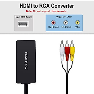 Dingsun RCA to HDMI Converter, Composite to HDMI Converter, AV to HDMI Adapter (HDMI to RCA Converter)