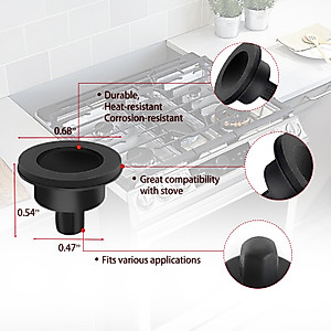 12 Pcs 815689 Grate Rubber Feet for Wolf Range Stove Parts CT Gas Cooktop Grate Rubber Feet Pad Replacement kit Wolf GR Series Gas Range Grate Rubber Feet Stove Top Protector Burner Grate Pad Grommets