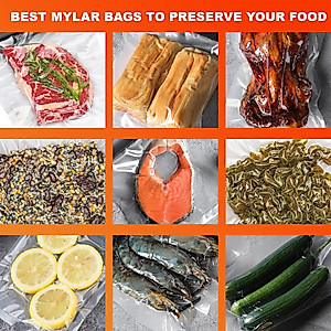 MONT4 Sous Vide Seal Bags 100 Quart 8x12 Inch - Food Vacuum Sealer Bags - BPA Free Nylon Plastic - Transparent Embossed Packaging - Microwave, Freezer, and Cook Safe - Ideal for Food Mean Storage