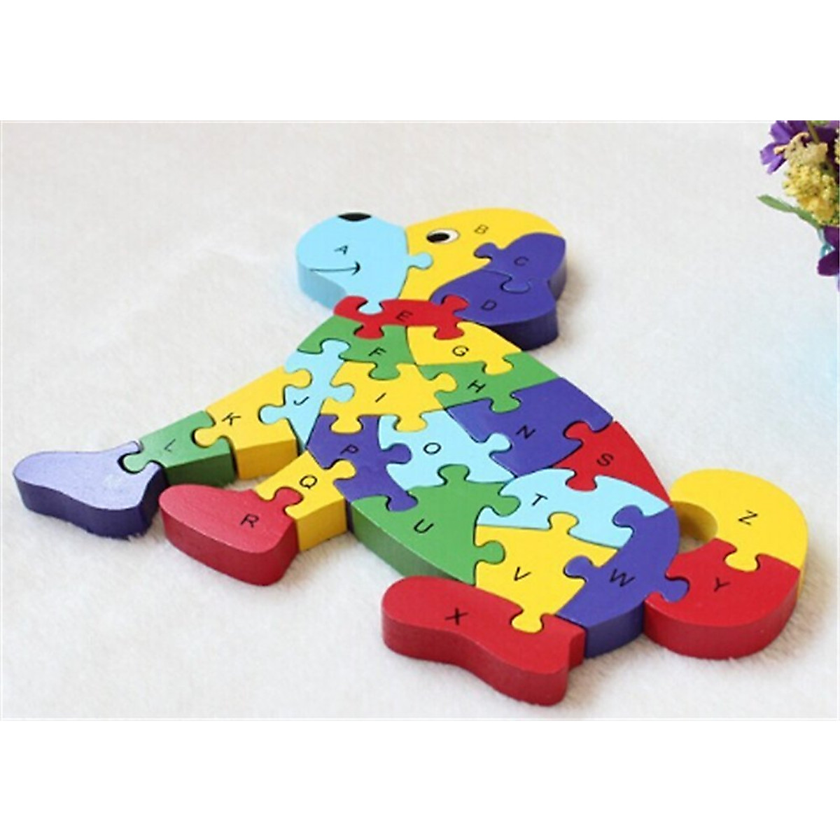 HIPGCC Wooden Jigsaw Puzzles Dog Toys Numbers Puzzles Preschool Educational Toys for Toddlers Kids Children Boys Girls, Age 3 4 5 Year Old and Up