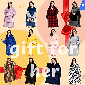 Beauty Shine Oversized Wearable Blanket Hoodie with Zipper, Women and Men Sherpa Blanket, Kangaroo Pocket, Pullover for Adults Fits All(Soft Pink,Original)