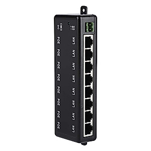 8 Port PoE Injector All in One DC12V-48V 8 Interfaces Passive Adapter Power Over Ethernet Module Injector