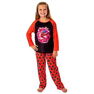 INTIMO Miraculous: Tales of Ladybug & Cat Noir Girls' The Power Of Luck Sleep Pajama Set (6/6X)