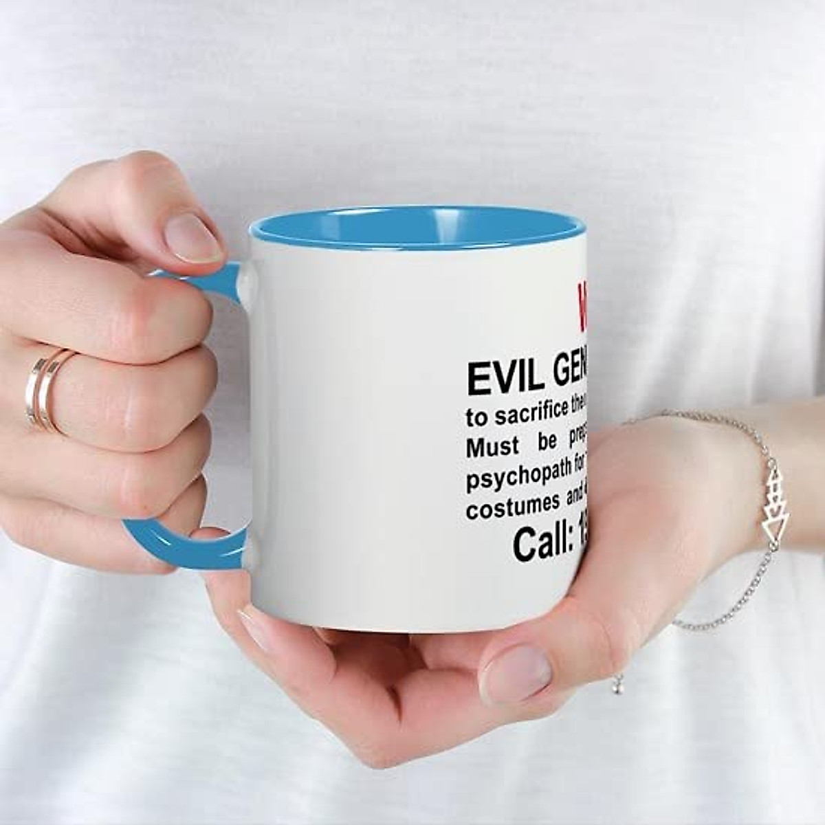 CafePress Evil Genius Seeks Minions Mug Ceramic Coffee Mug, Tea Cup 11 oz