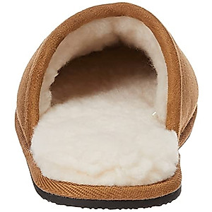 Amazon Essentials Men's Cozy Slipper, Chestnut Brown Microsuede, 10