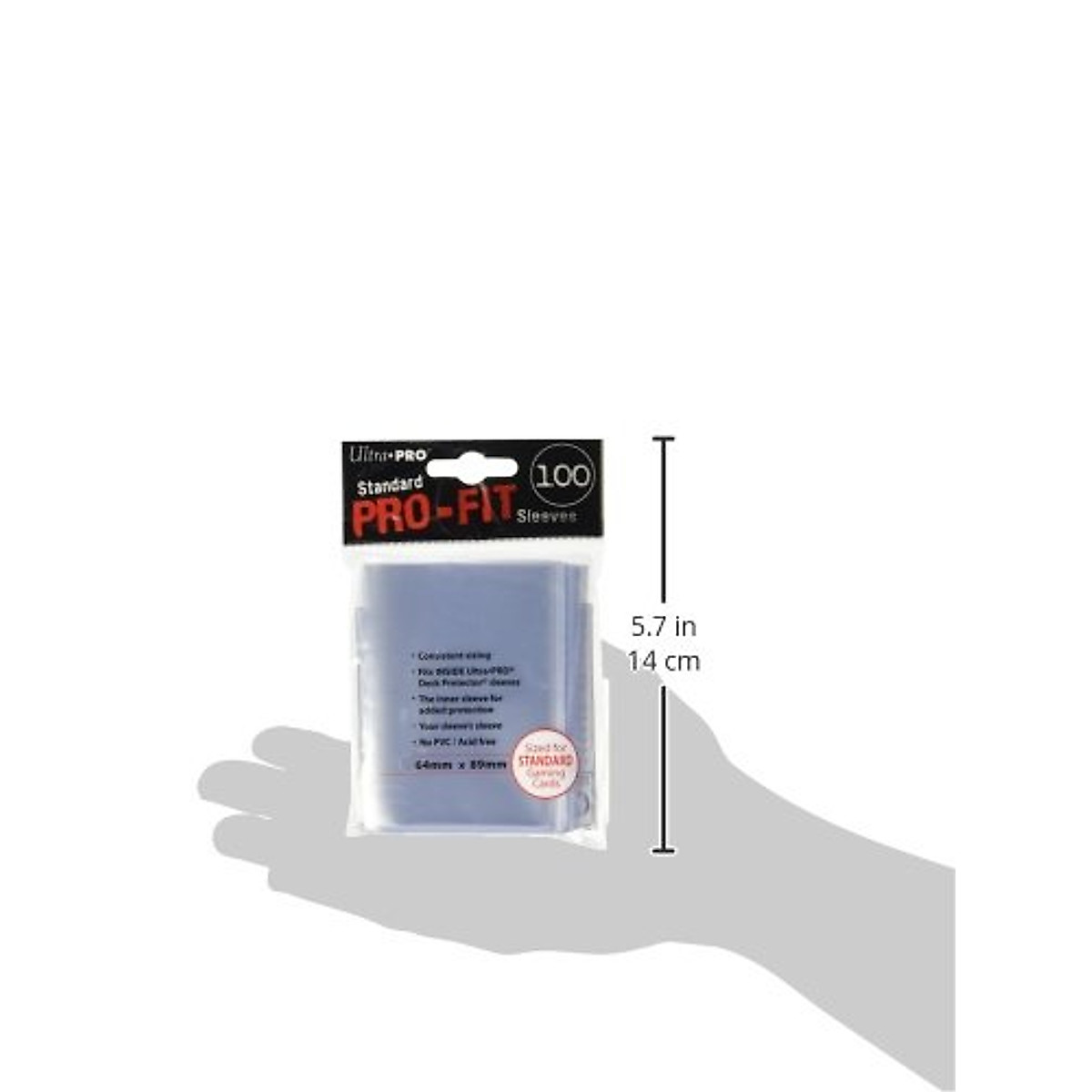 Ultra Pro FBA_ULP82712, (X500) Soft Card Sleevespro-Fit MTG Pokemon Standard Deck Size (5 Pack of 100), Clear