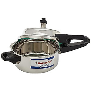 Butterfly Blue Line Stainless Steel Pressure Cooker, 2-Liter