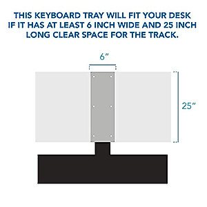 Mount-It! Sit Stand Keyboard Tray, Height Adjustable Under Desk Keyboard and Mouse Drawer, Full Motion Standing Design with 13.4 Inches of Vertical Adjustment, 26.5 in Wide Platform
