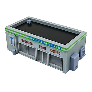 Outland Models Railway Scenery Convenience Store & Accessories 1:87 HO Scale