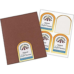 Avery Arched Wine Labels with Sure Feed for Laser Printers, 4.75" x 3.5", 40 White Labels (22826)