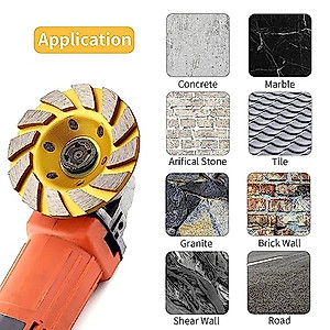 sansheng Concrete Grinding Wheel 4 inch,Diamond Cup Wheel Angle Grinder Wheels Grinding of Concrete,Granite 2 Pieces