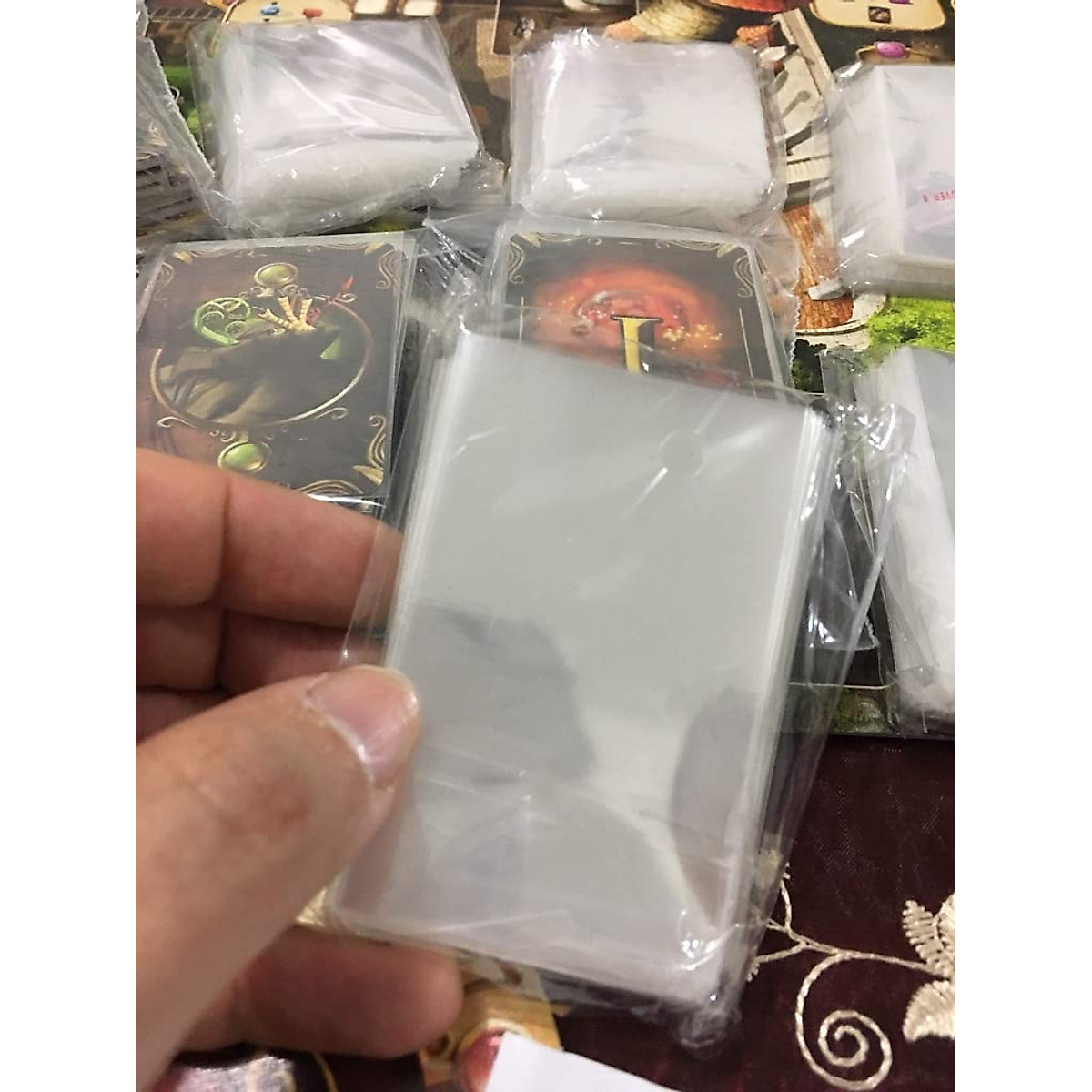 Dephia 1000 Card Sleeves for Gloomhaven Board Games 44mm x 68mm Great Fit for for Mini European Cards (Skin)