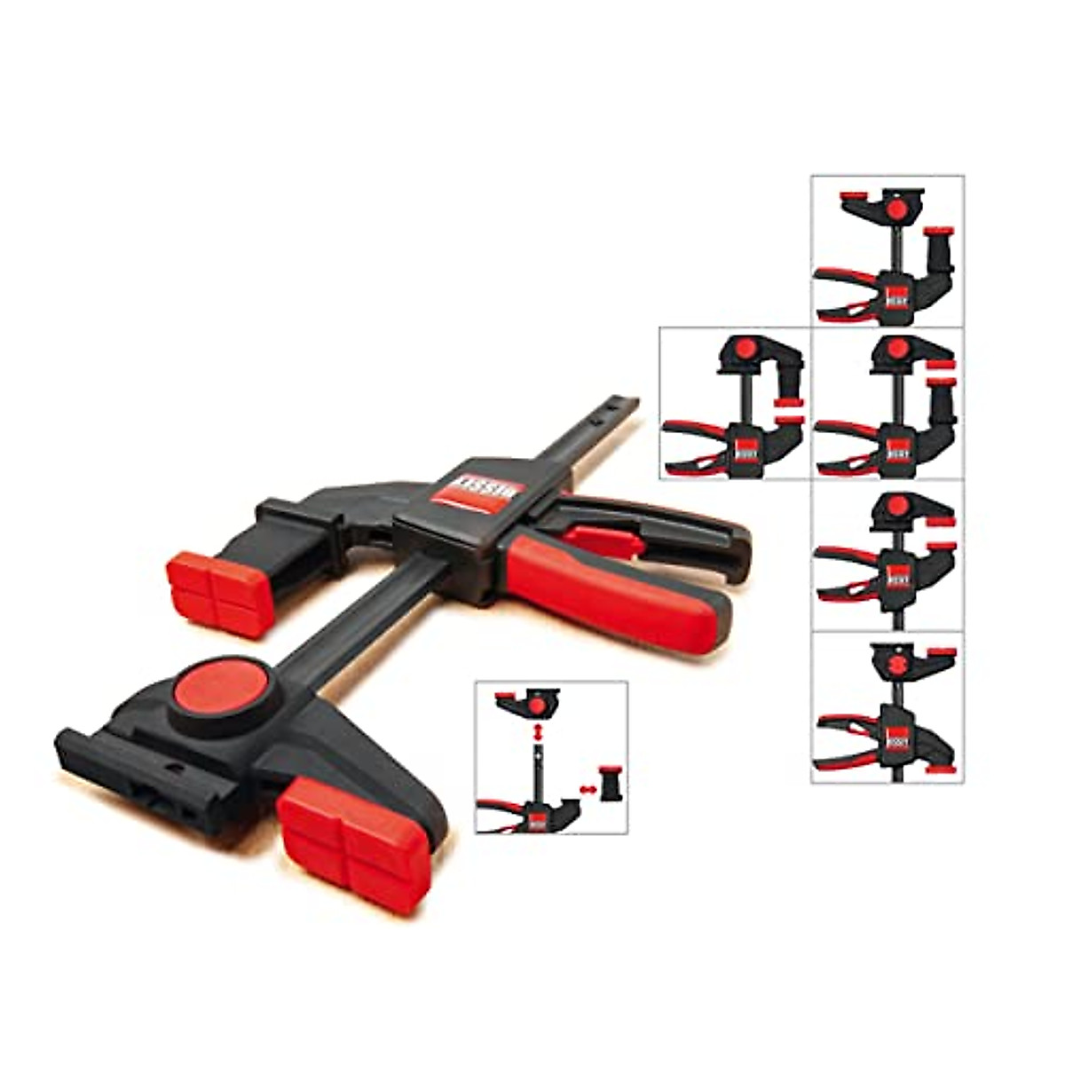 BESSEY EZR-SET, 6 In., One Hand Table/Track Clamp, Multi-Use
