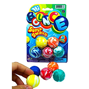 JA-RU Bouncy Balls Superballs Super Hi Bounce (2 Packs, 5 Balls Each) Fidget Bouncy Ball Small Toys Party Favors for Kids Toy Racquetball Bulk Kids Prize Premium Gift Includes Sticker 973-2s