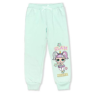 L.O.L. Surprise! Dolls 2 Pack Jogger Sweatpants for Little Girls – Aqua or Pink