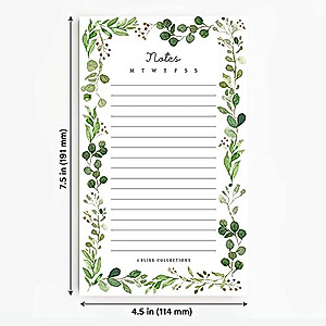 Bliss Collections to Do List Notepad, Greenery, Magnetic Weekly and Daily Planner for Organizing and Tracking Grocery Lists, Appointments, Ideas, Reminders, Priorities and Notes, 4.5"x7" (50 Sheets)