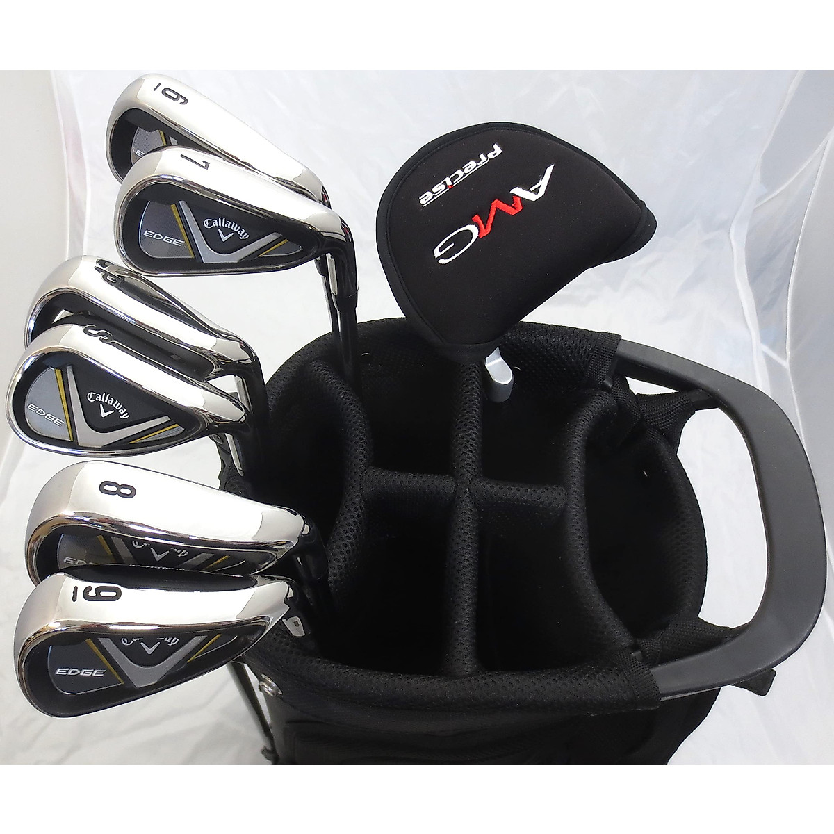 Mens Callaway Complete Golf Set Driver, Fairway Wood, Hybrid, Irons, Putter Clubs Stand Bag Stiff