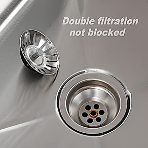 Commercial/Industrial Sink，2 Compartment Outdoor Garage Sink，Freestanding Kitchen Stainless Steel Sink w/Workbench & Storage Shelves, Prep & Utility Washing Hand Basin for Laundry. ( Size : 100*50*80+