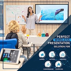 ClearClick Present+Share (USB-C Edition) - Wireless Presentation & Video Broadcasting System for Laptops & Smartphones (2 USB-C Transmitters, 1 HDMI Receiver)