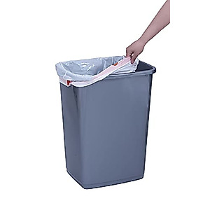 Superio Large 13 Gallon Trash Can with Swing Top Lid, Waste Bin for Kitchen, Garage, Indoor/ Outdoor Trash Can, 52 Qt,(2 Pack) (Grey/Black)